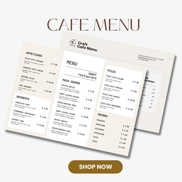 Cafe Menu Board - Etsy
