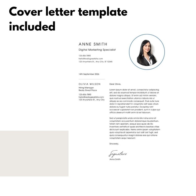 CV TEMPLATE Editable in Canva. Professional Resume Template. - Etsy