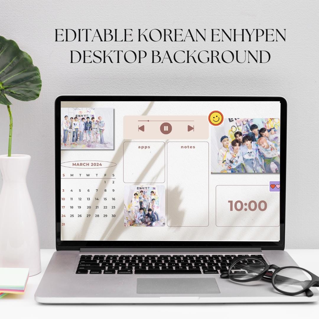 KPOP Korean Enhypen Computer Desktop Theme Background Wallpaper ...