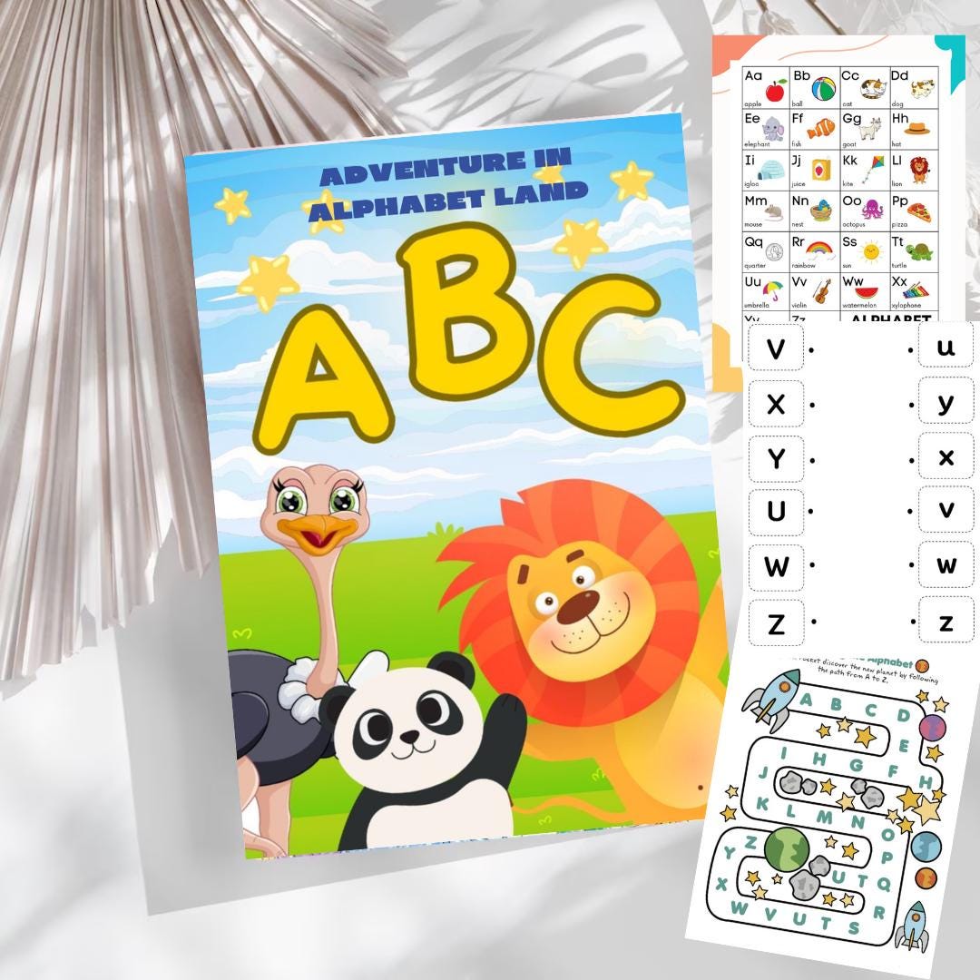 Adventure in ABC Land – Printable Alphabet Busy Book for Kids | ABC ...