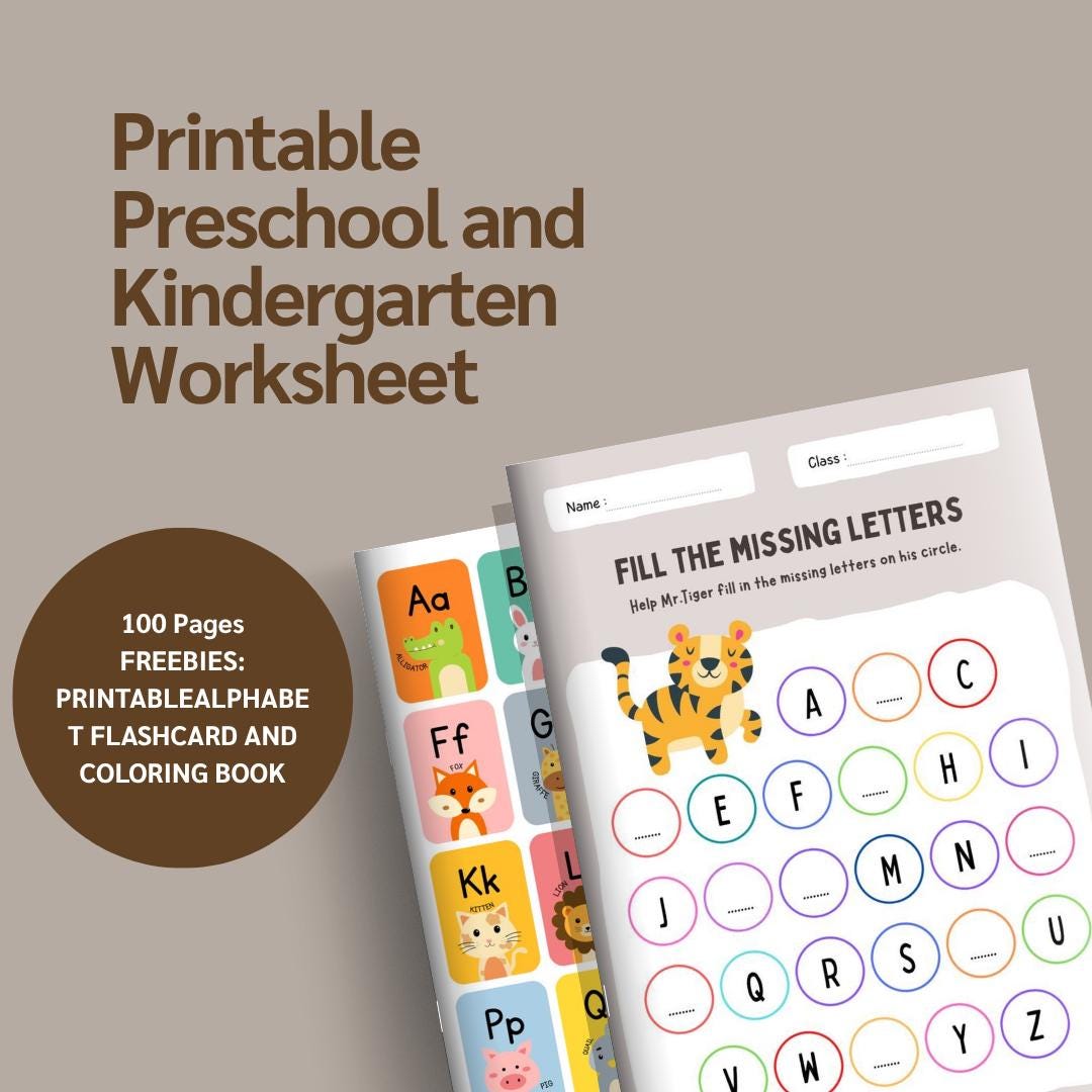 Preschool Learning Pack – Worksheets, Flashcards & Coloring Book (ABC ...