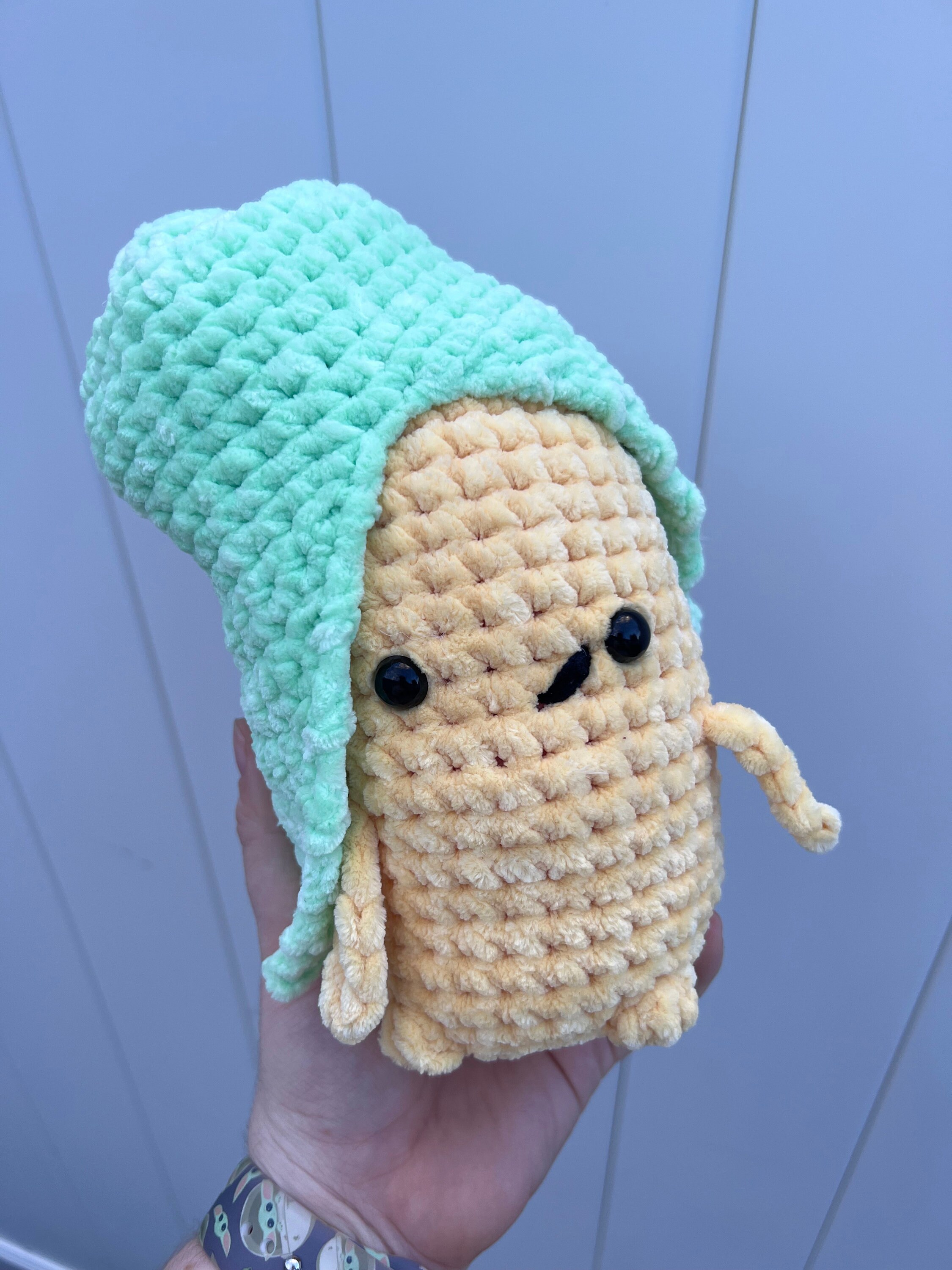 Corn Plushie Crochet Friend With Removable Husk Made to - Etsy
