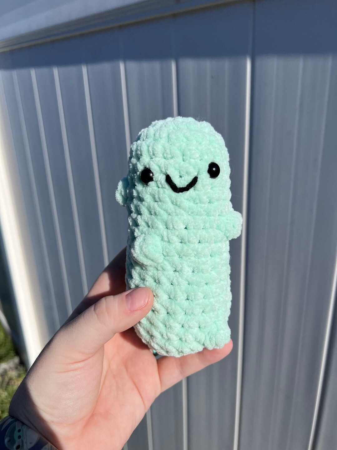 Pickle Plushie Crochet Squishy Friend - Made to Order - Etsy