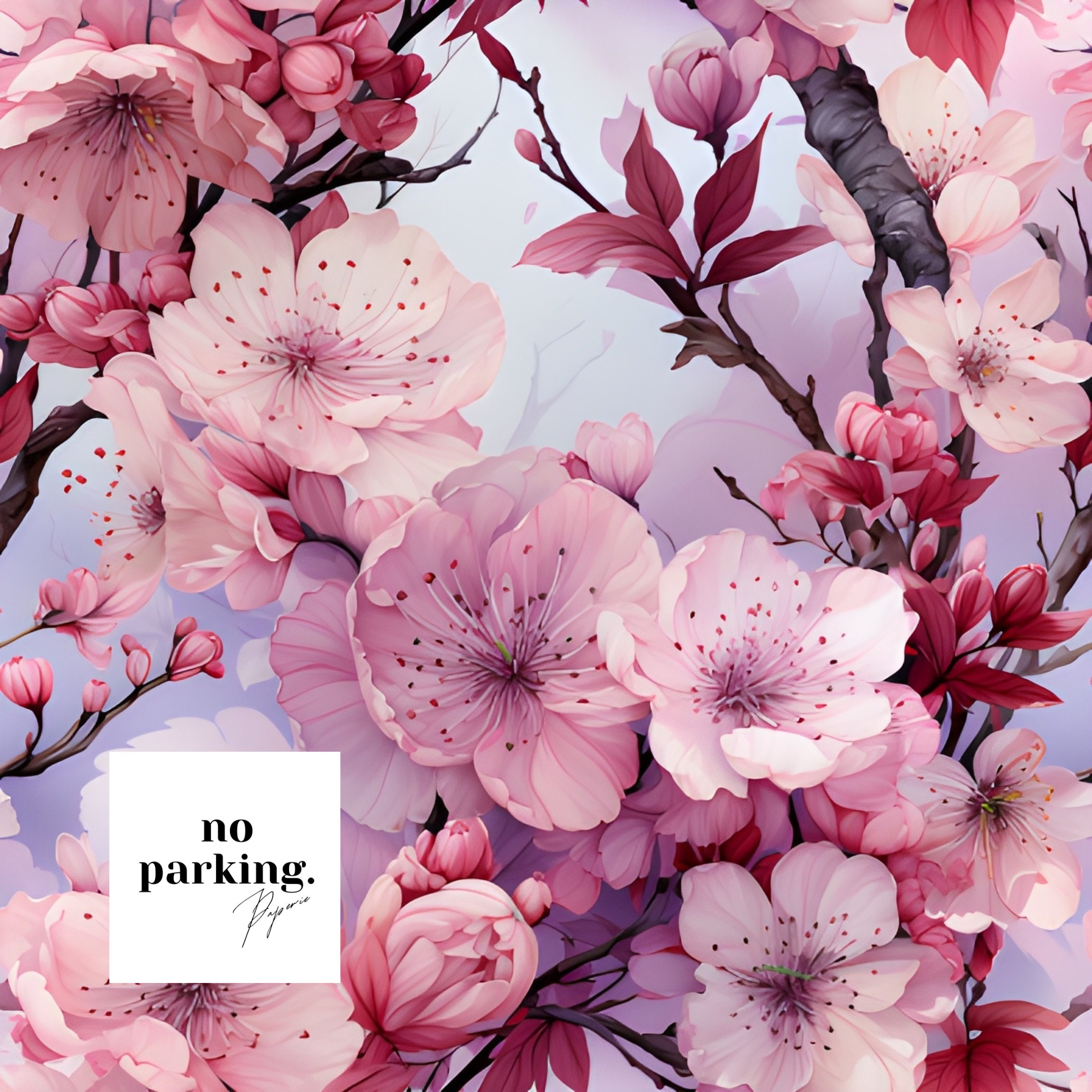Dreamy Japanese Cherry Blossom Printable Paper/ Printable Scrapbook ...
