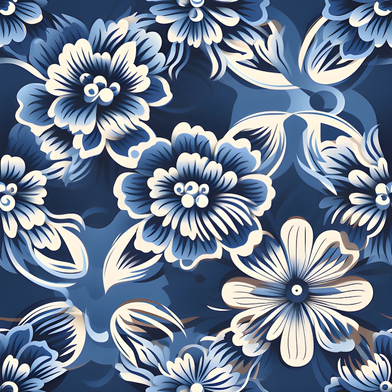 Blue China Pattern/ Printable Paper/ Printable Scrapbook & Craft Paper ...