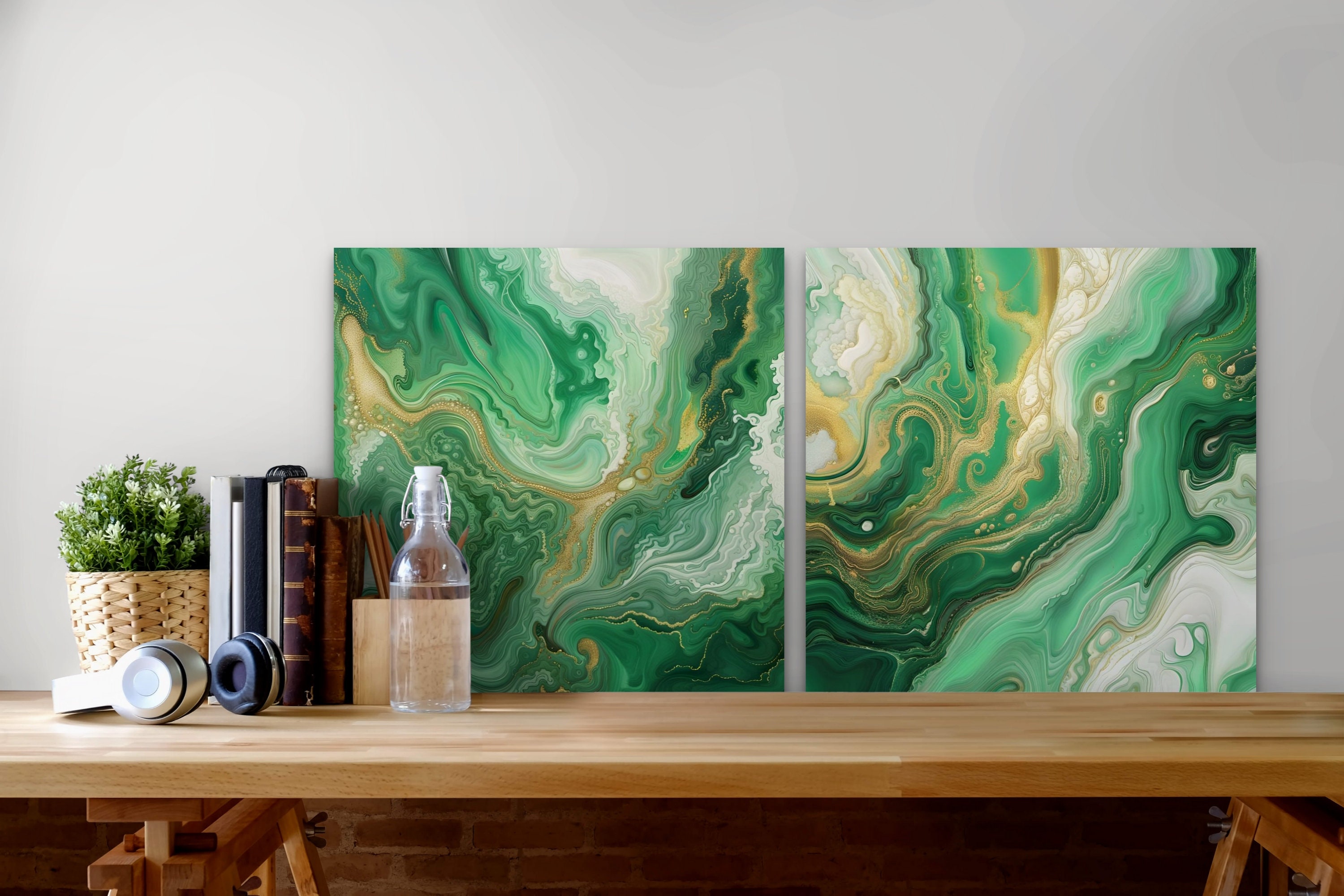 Malachite Pattern Printable Paper/ Premium Scrapbook & Craft Paper/ Lux ...