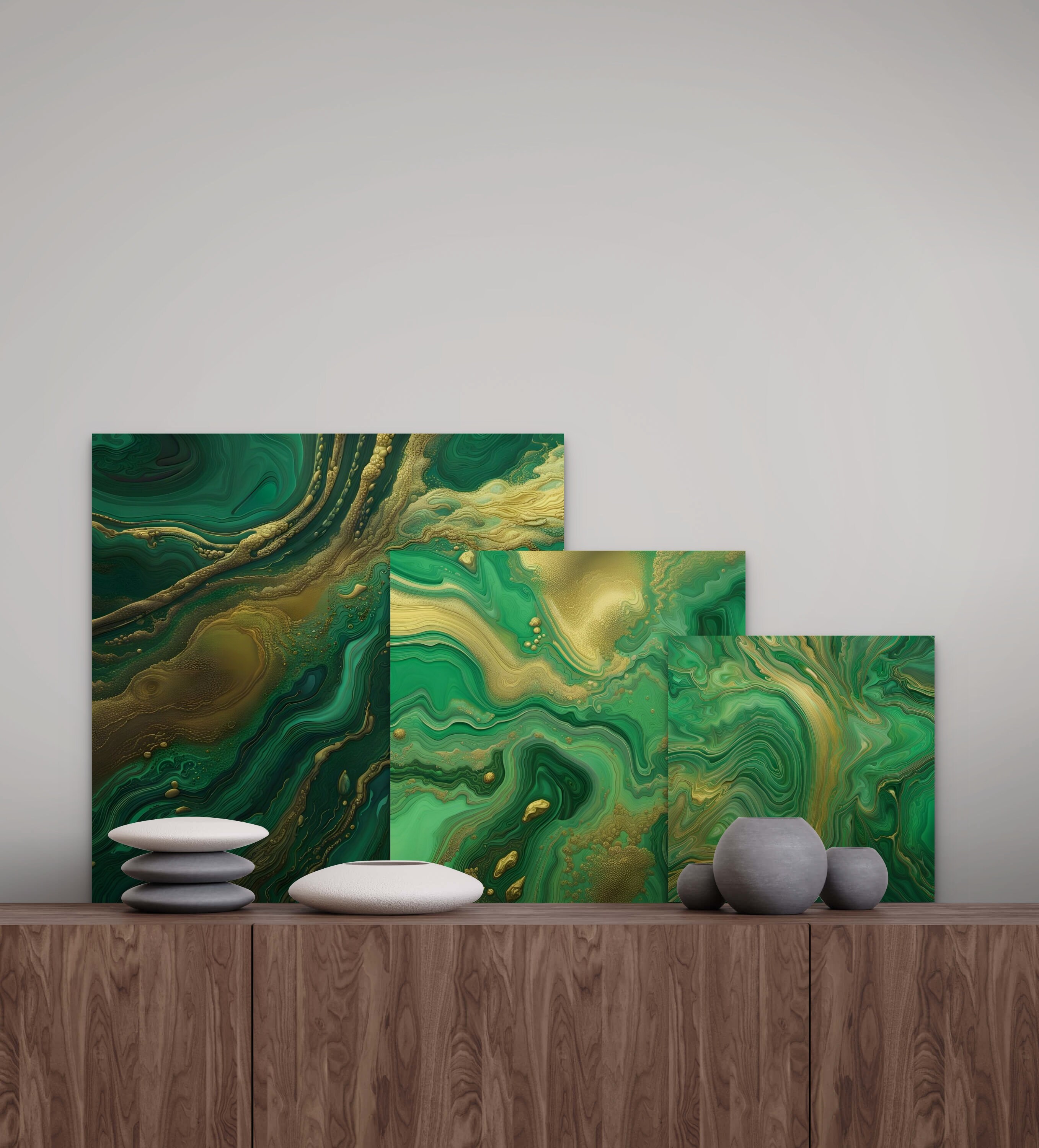 Malachite Pattern Printable Paper/ Premium Scrapbook & Craft Paper/ Lux ...