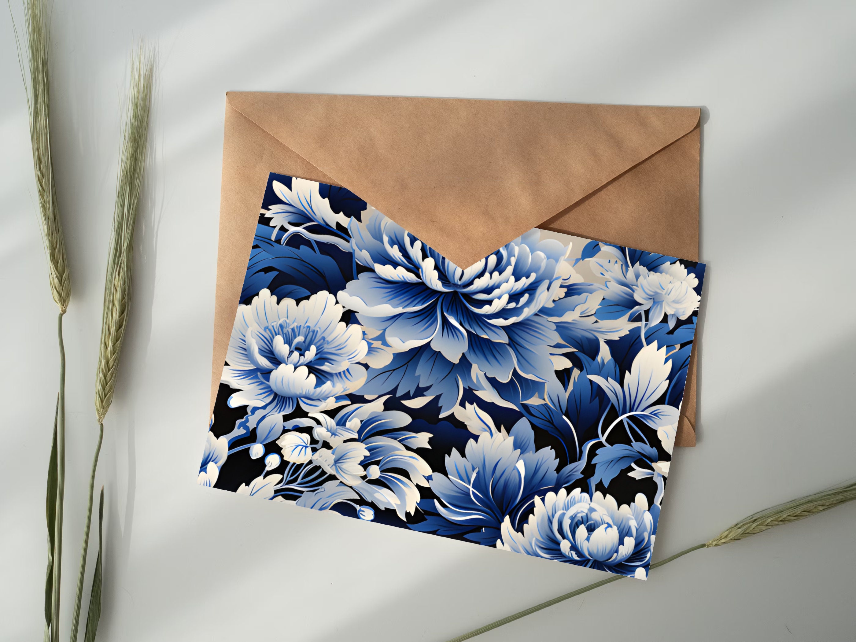 Blue China Pattern/ Printable Paper/ Printable Scrapbook & Craft Paper ...