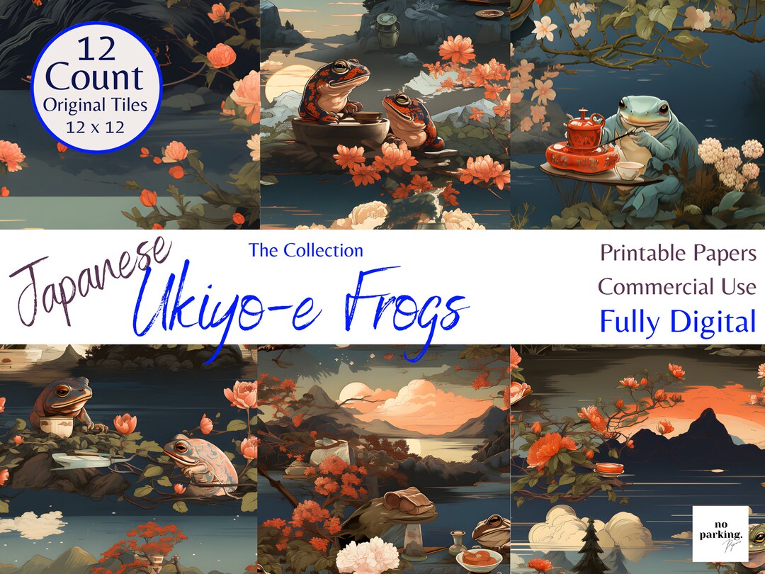 Fun & Fresh Japanese Frog Printable Papers/ Printable Papers/ Japanese ...