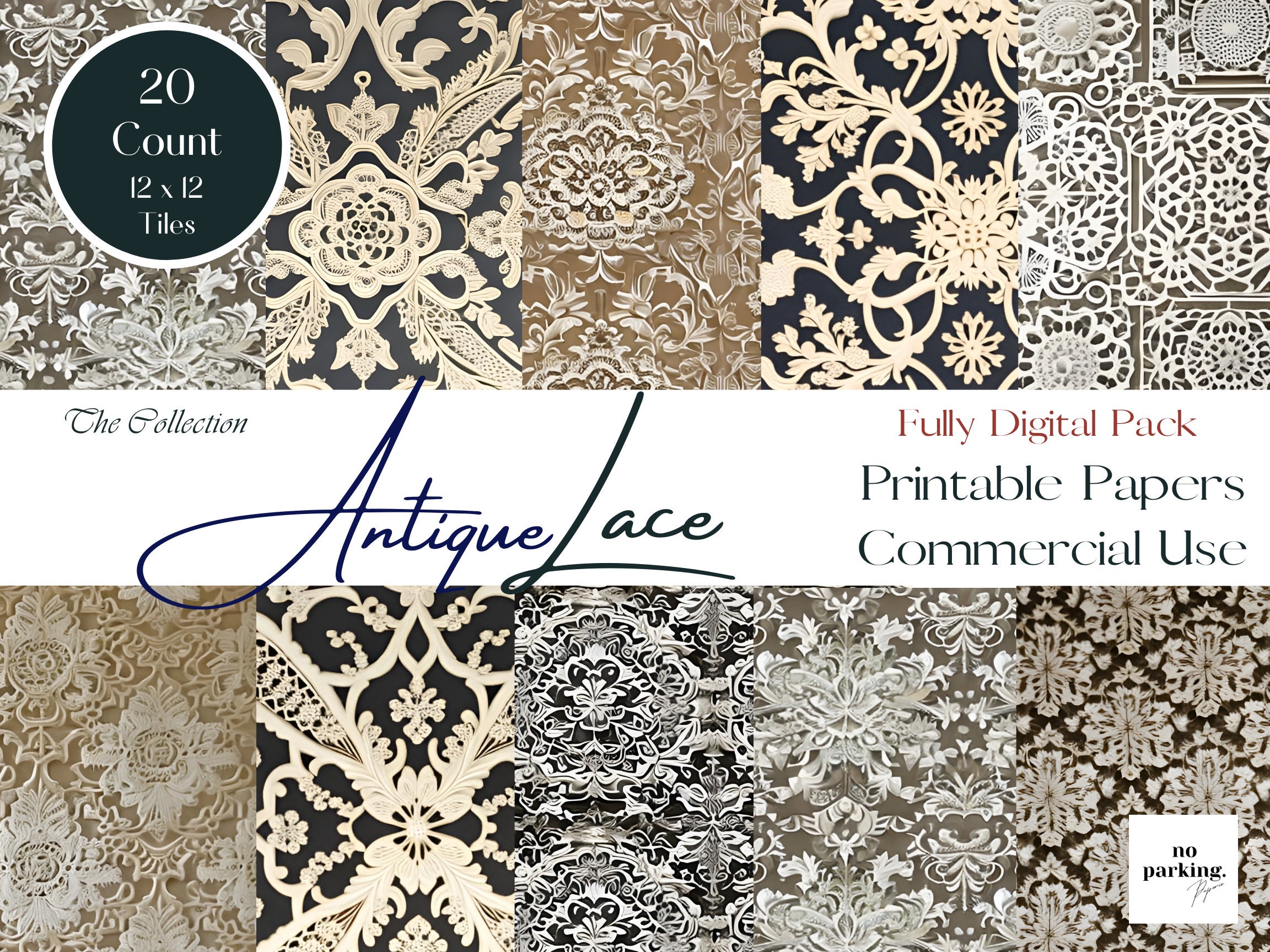 Rococo Inspired Antique Lace Scrapbook Paper/ Printable Paper/ Lace ...