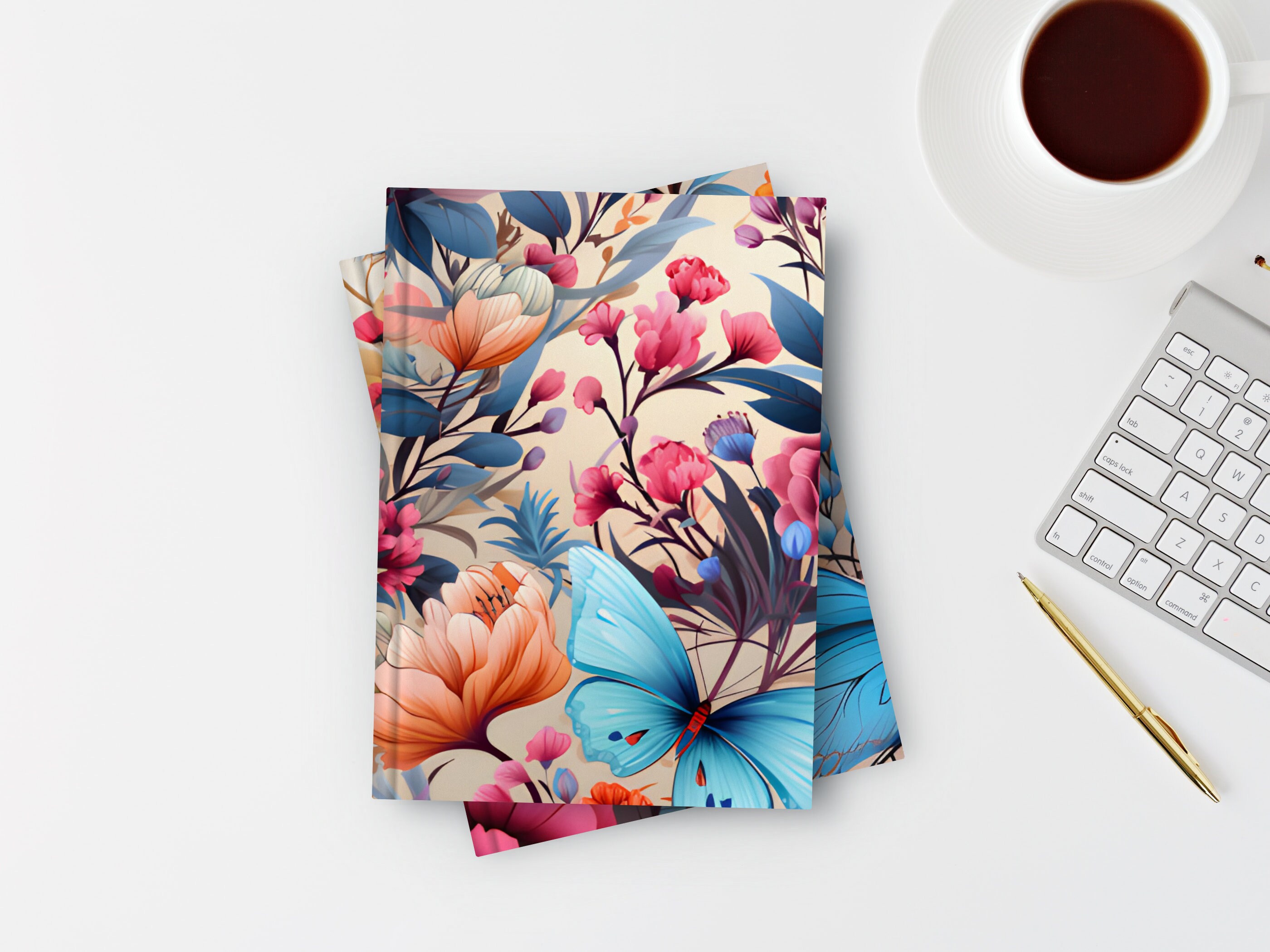 Butterflies & Botanicals/ Printable Paper/ Scrapbook Paper/ Modern ...