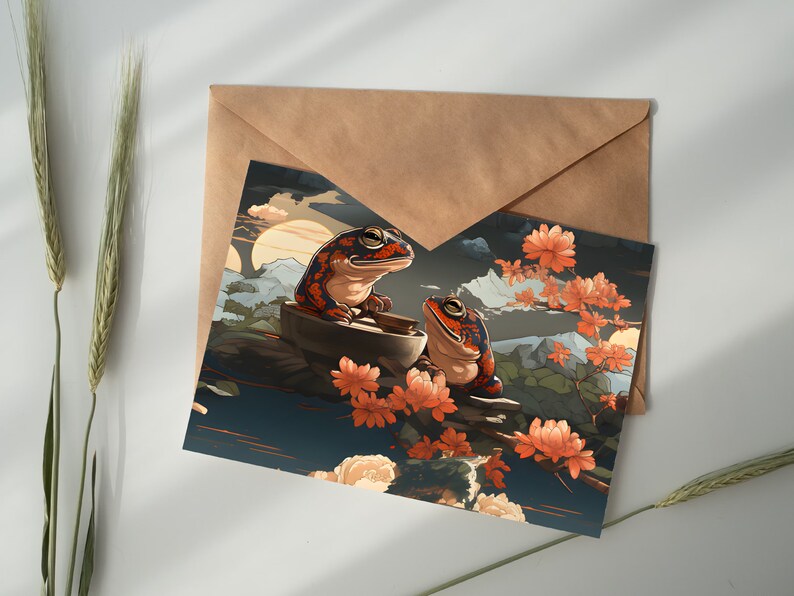 Fun & Fresh Japanese Frog Printable Papers/ Printable Papers/ Japanese ...