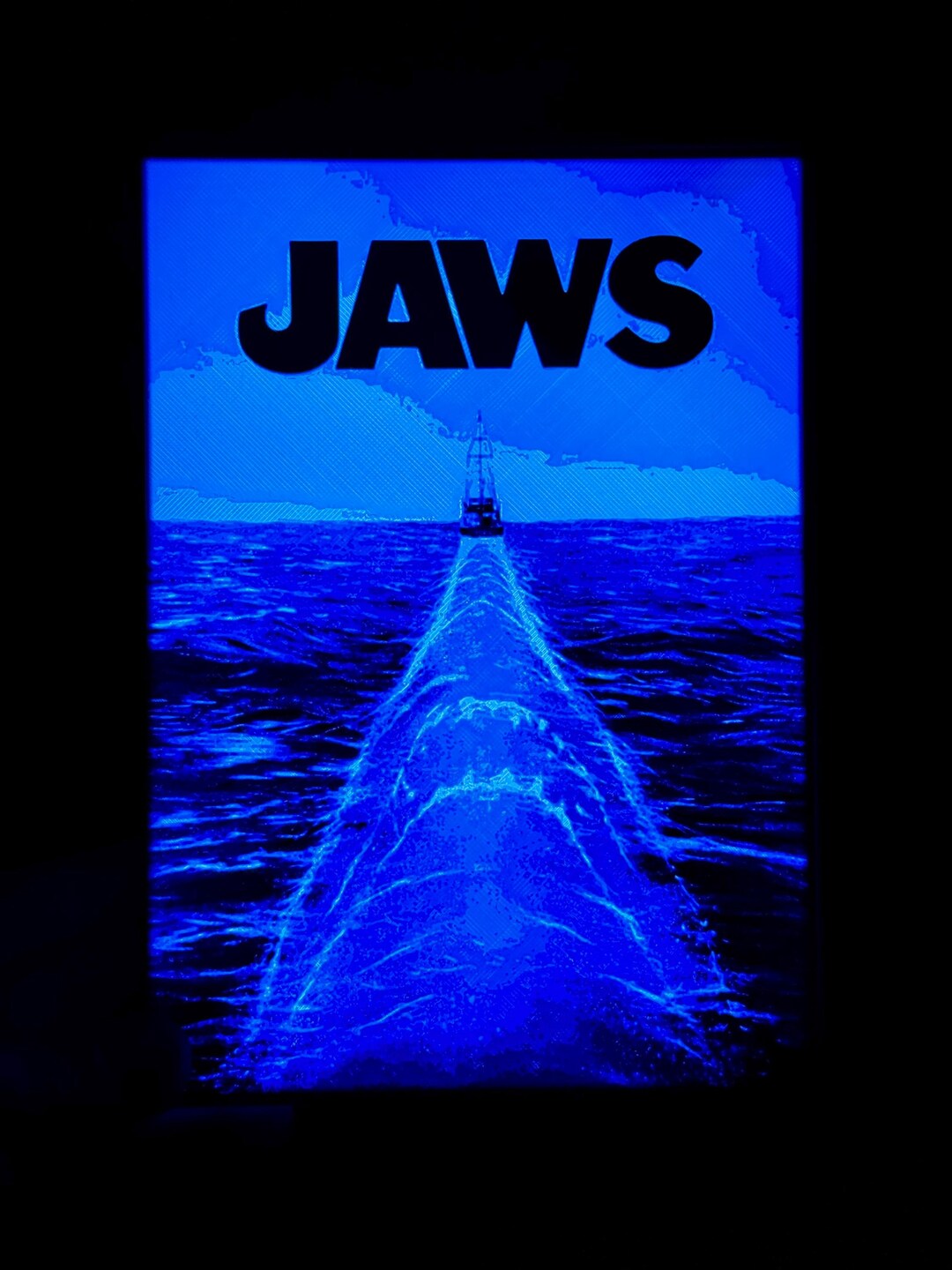 Jaws Movie Light up Sign - Retro Vintage LED Poster for Cinema Lovers ...