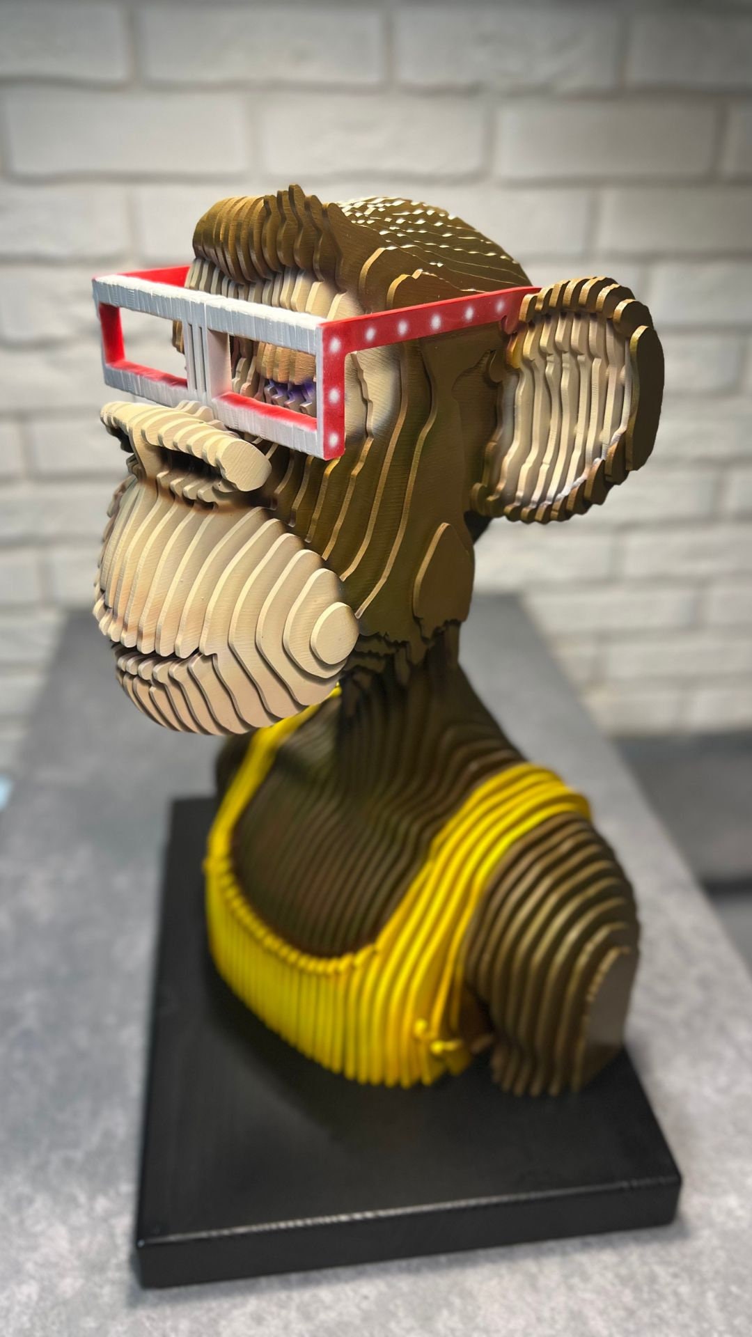 Wood Statue monkeys Bold - Etsy