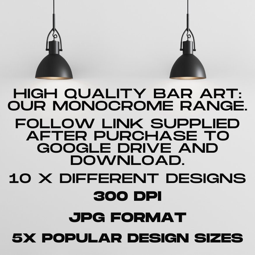 10 Printable Bar Wall Art Prints, Barart, Graphic, Wall Art Prints ...