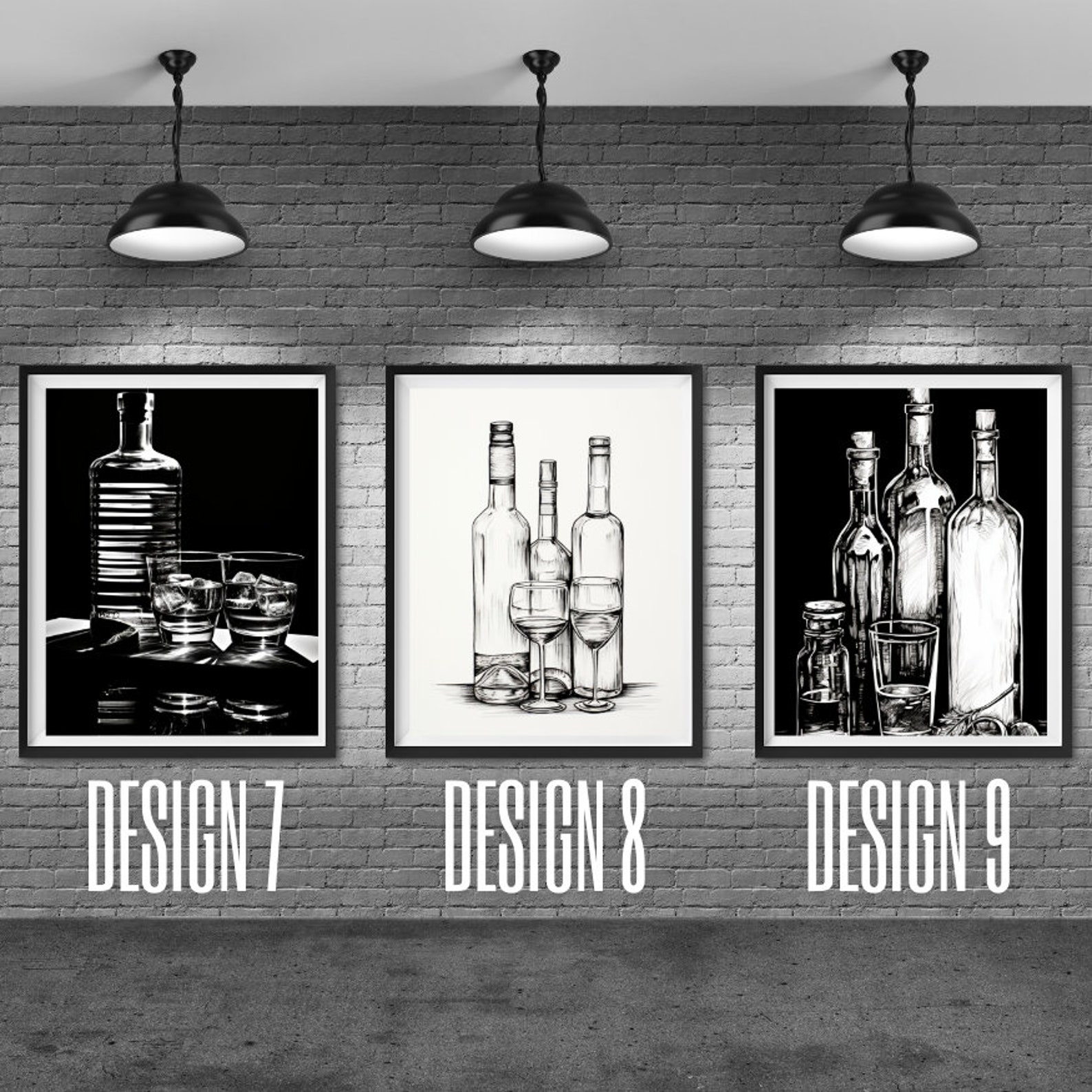 10 Printable Bar Wall Art Prints, Barart, Graphic, Wall Art Prints ...