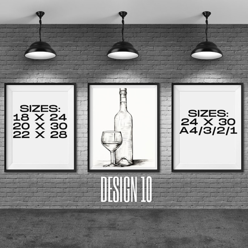 10 Printable Bar Wall Art Prints, Barart, Graphic, Wall Art Prints ...