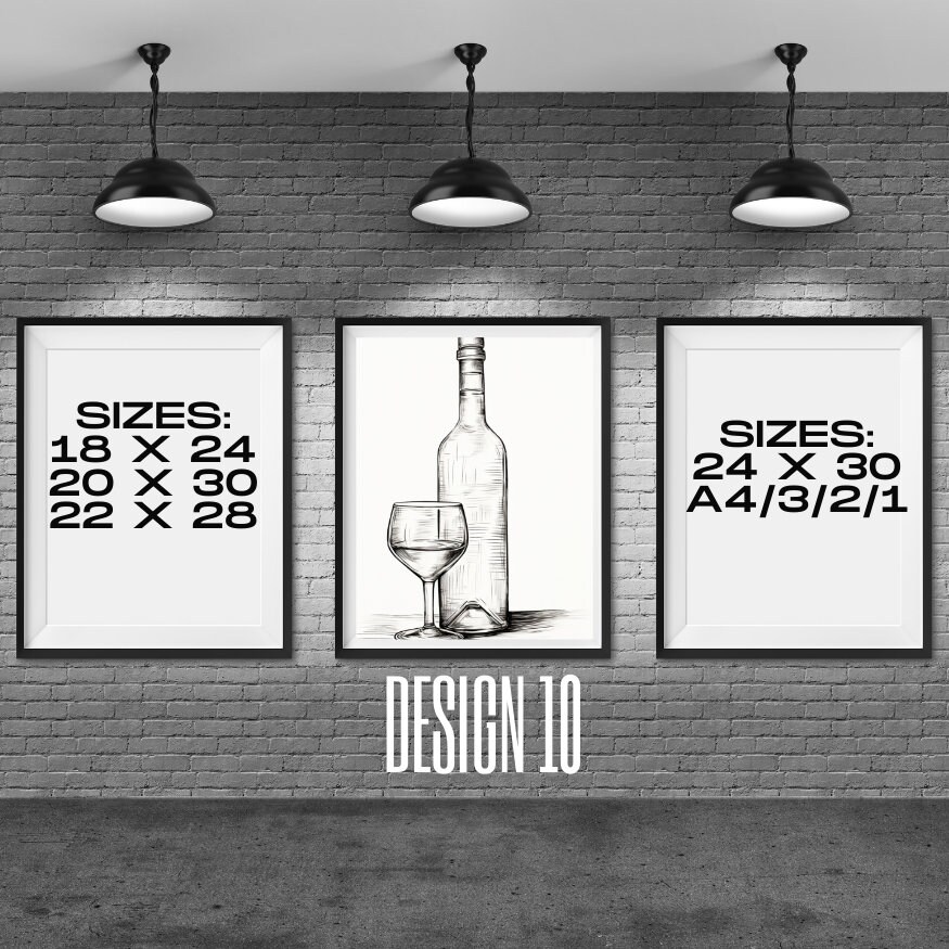 10 Printable Bar Wall Art Prints, Barart, Graphic, Wall Art Prints ...