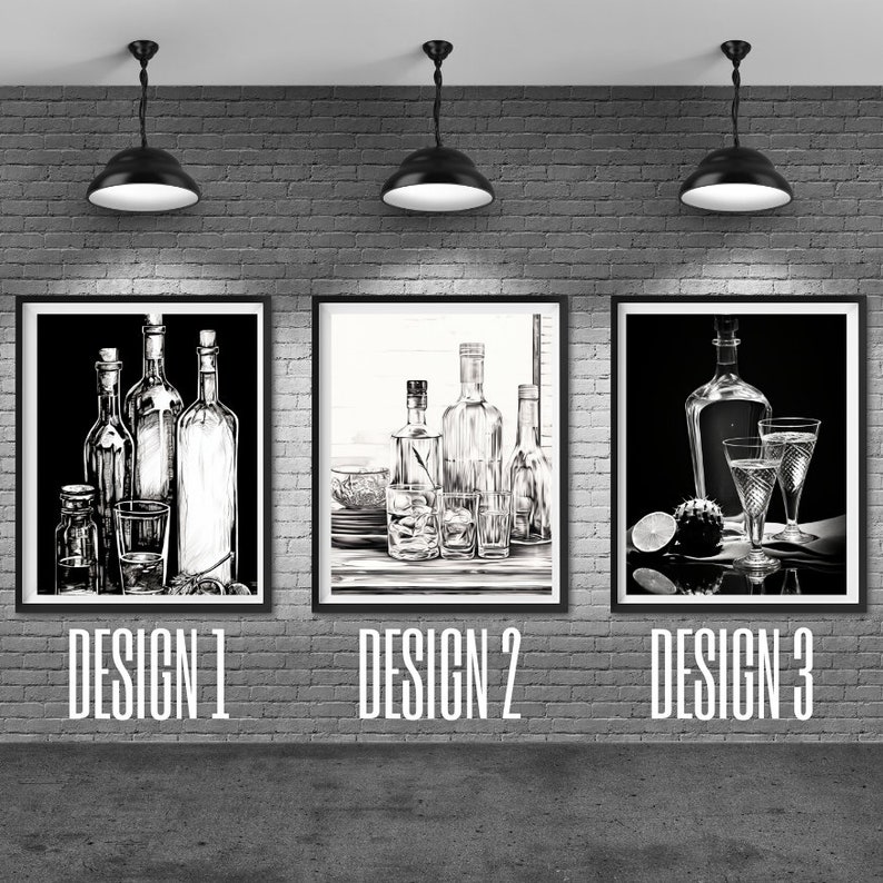 10 Printable Bar Wall Art Prints, Barart, Graphic, Wall Art Prints ...