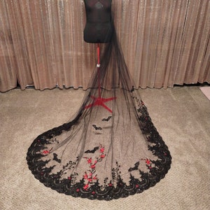 Black Cathedral Bat Veil - Etsy