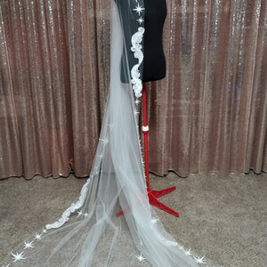 Embroidered Celestial Cathedral Veil: Moon, Stars, Sun - Etsy
