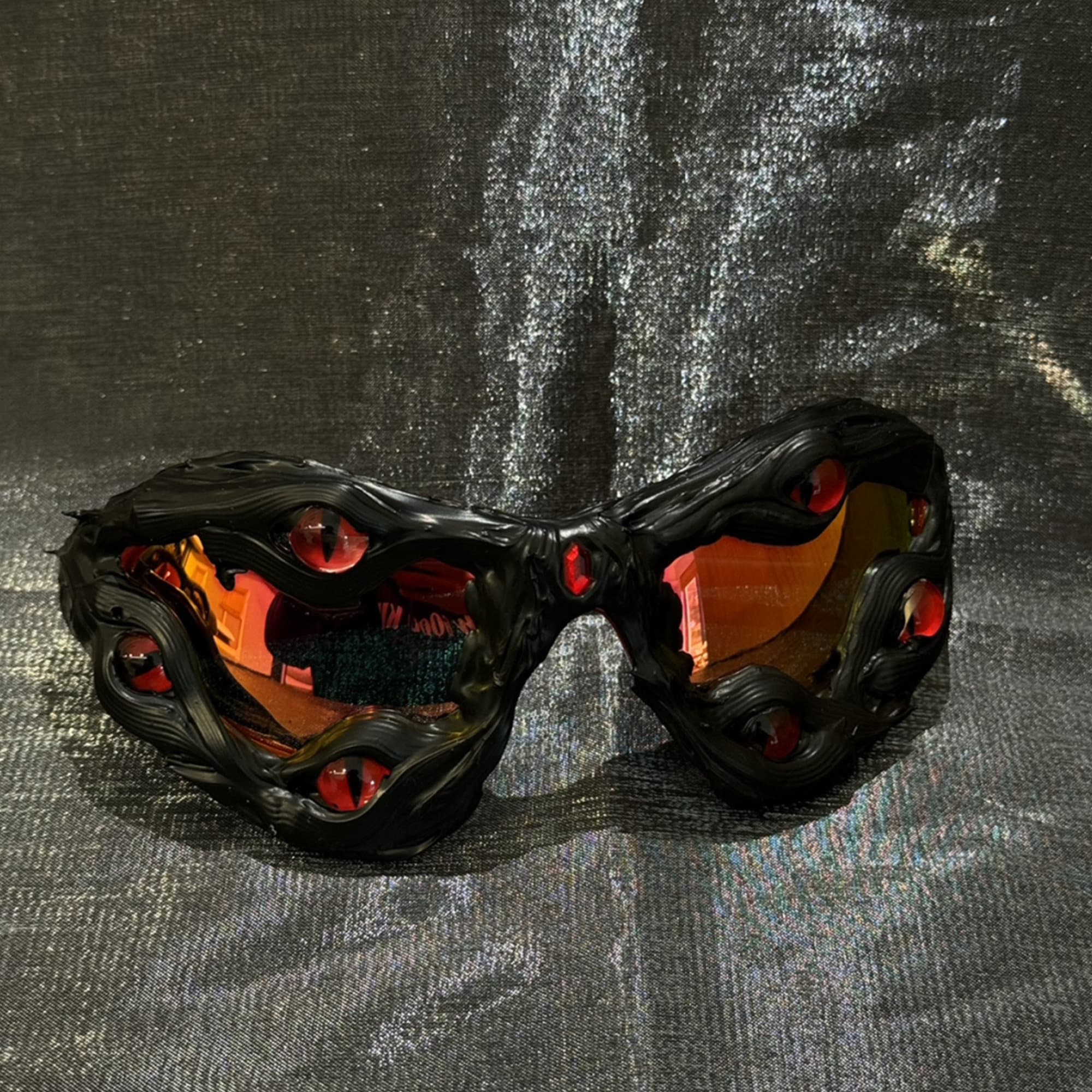 Black Cobra Sunglassesdark Sunglassescyberpunk Glasses Handmade Sunglasseship Hop Sunglasses