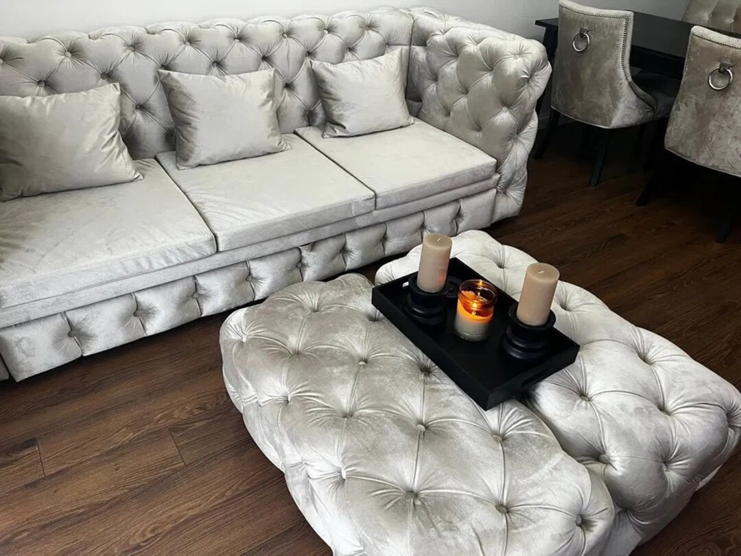 Modern Luxury Sofa Lucca, Quilted Velvet Sofa in Many Colors, Modern ...
