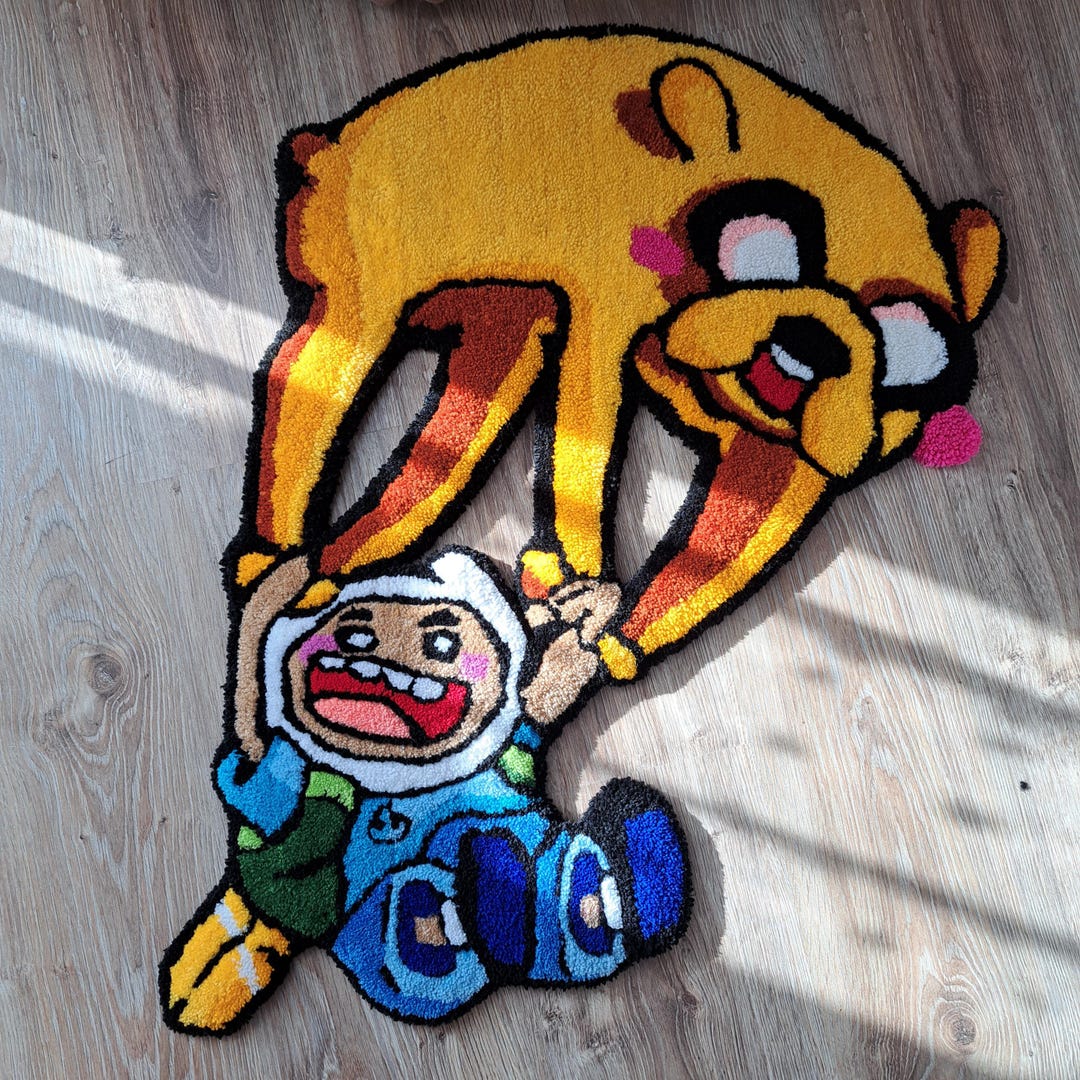 Handmade Adventure Time Tufted Rug, Custom Cartoon Decor - Etsy