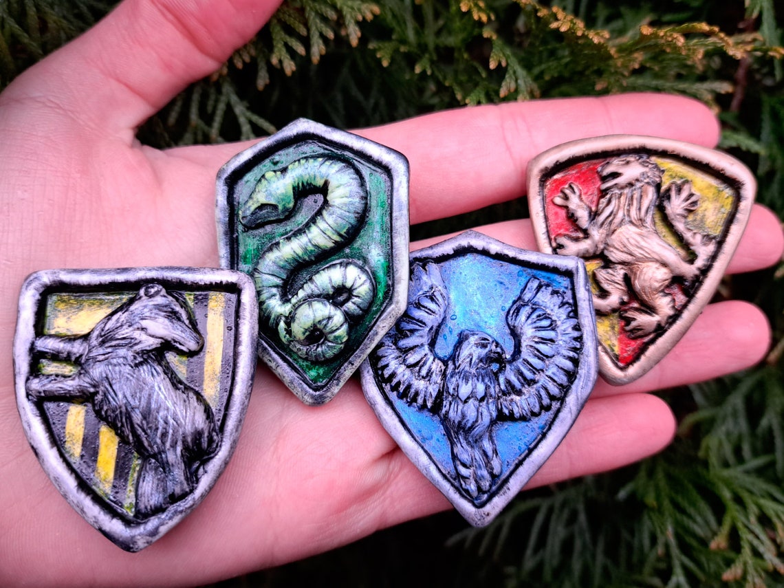 School of Magic, Academy of Magic Badge, Brooch, Polymer Clay, Snake ...