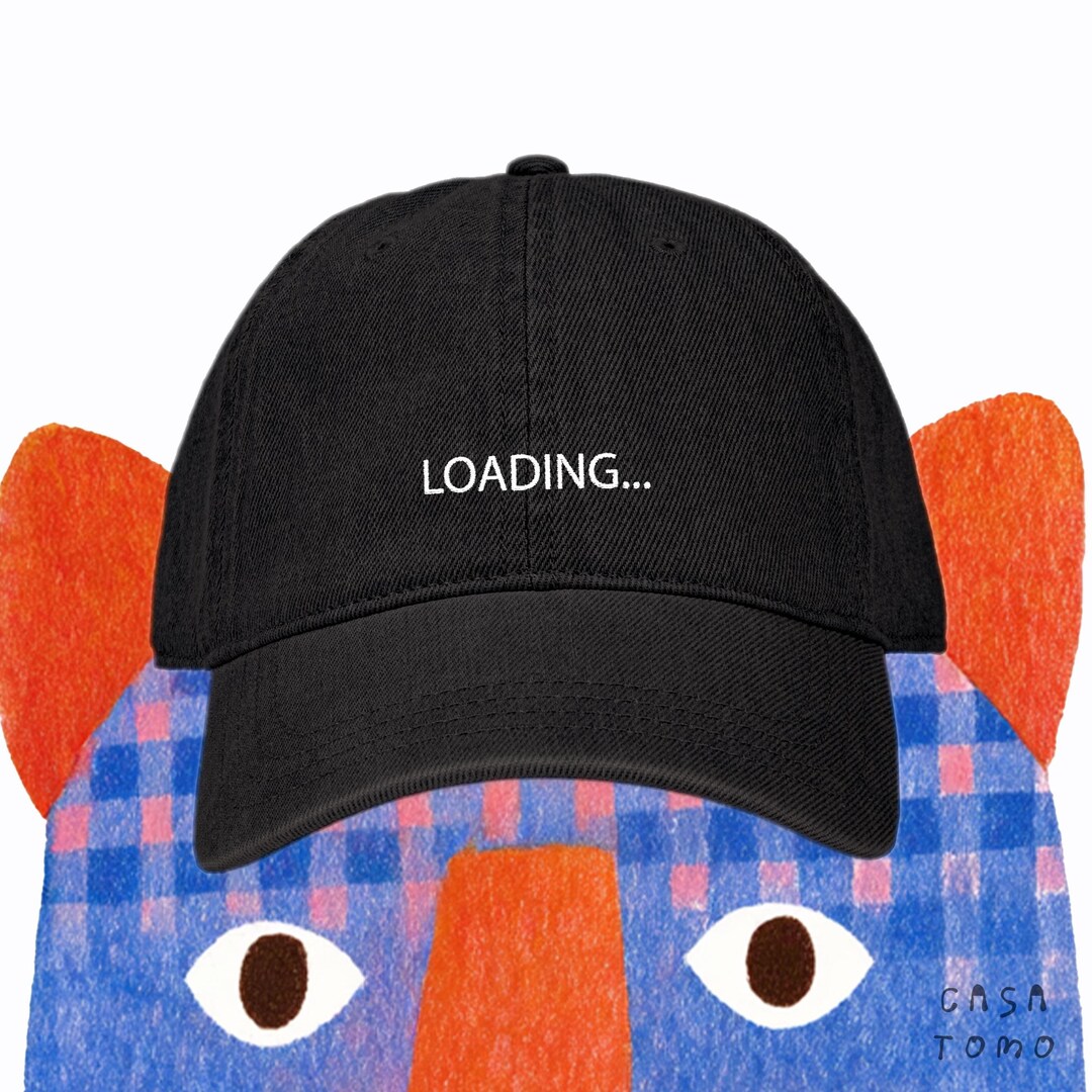 LOADING... Black Denim Hat, Embroidered Dad Cap Funny Gifts for Him Her ...