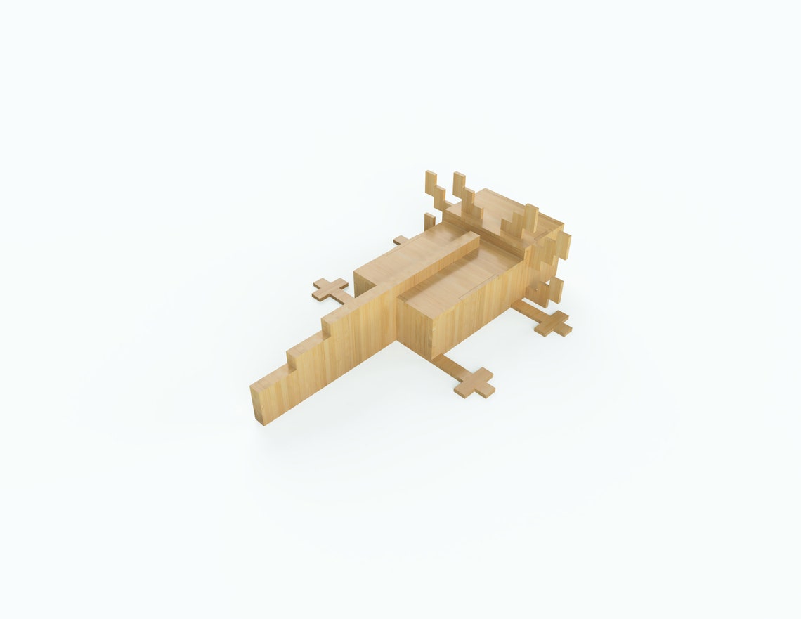 Minecraft Axolotl 3D Model, Laser Cut Files (DXF, SVG), 3mm / 1/8th ...