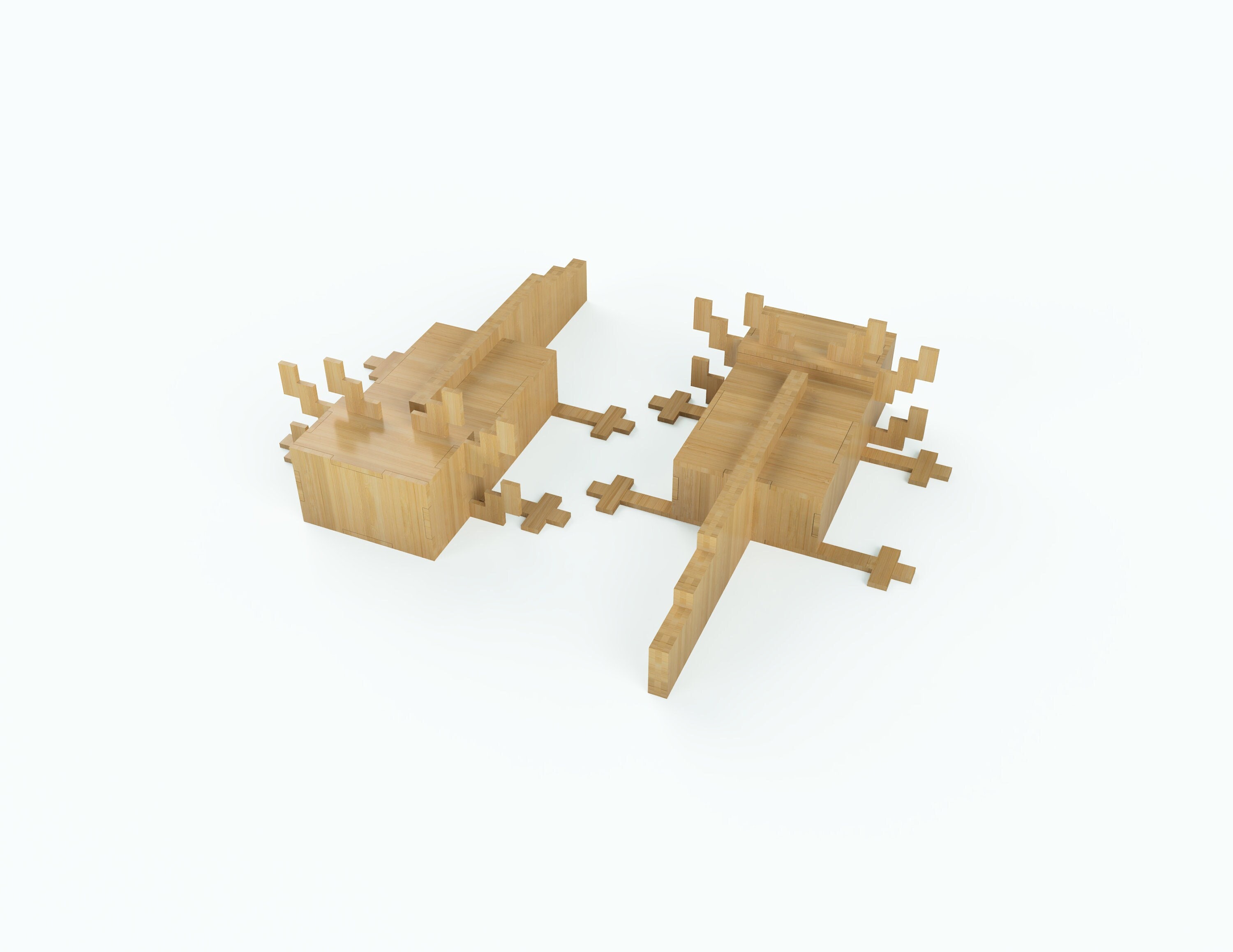 Minecraft Axolotl 3D Model, Laser Cut Files (DXF, SVG), 3mm / 1/8th ...