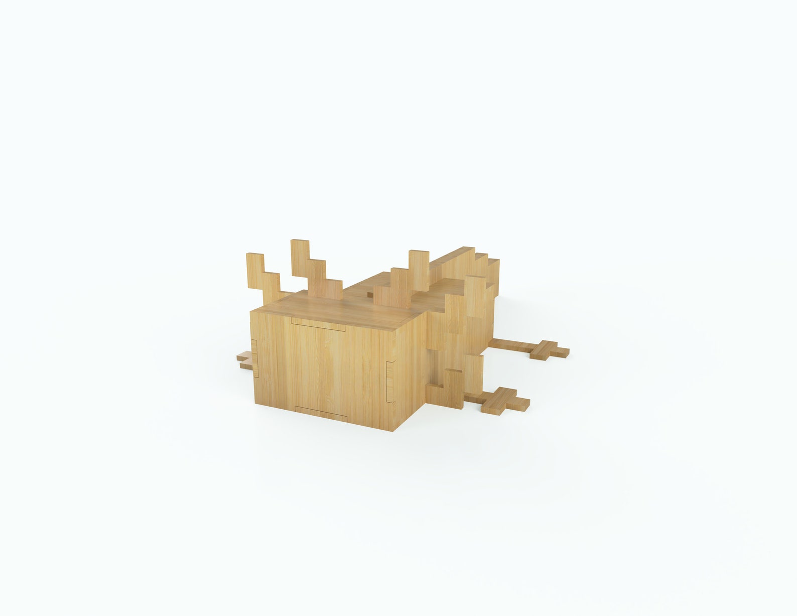 Minecraft Axolotl 3D Model, Laser Cut Files (DXF, SVG), 3mm / 1/8th ...