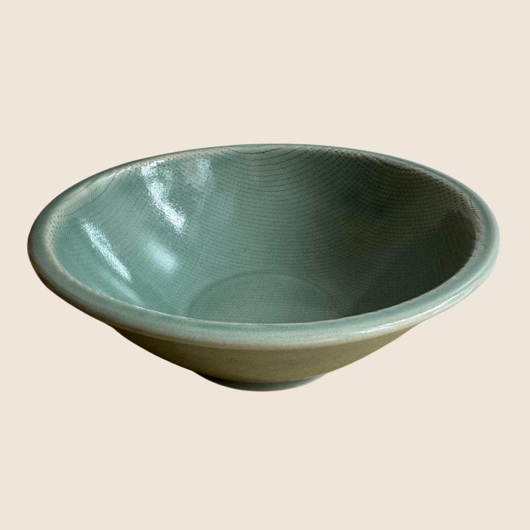 Thomas Aitken Studio Pottery Glazed Turquoise Ceramic Bowl - Etsy