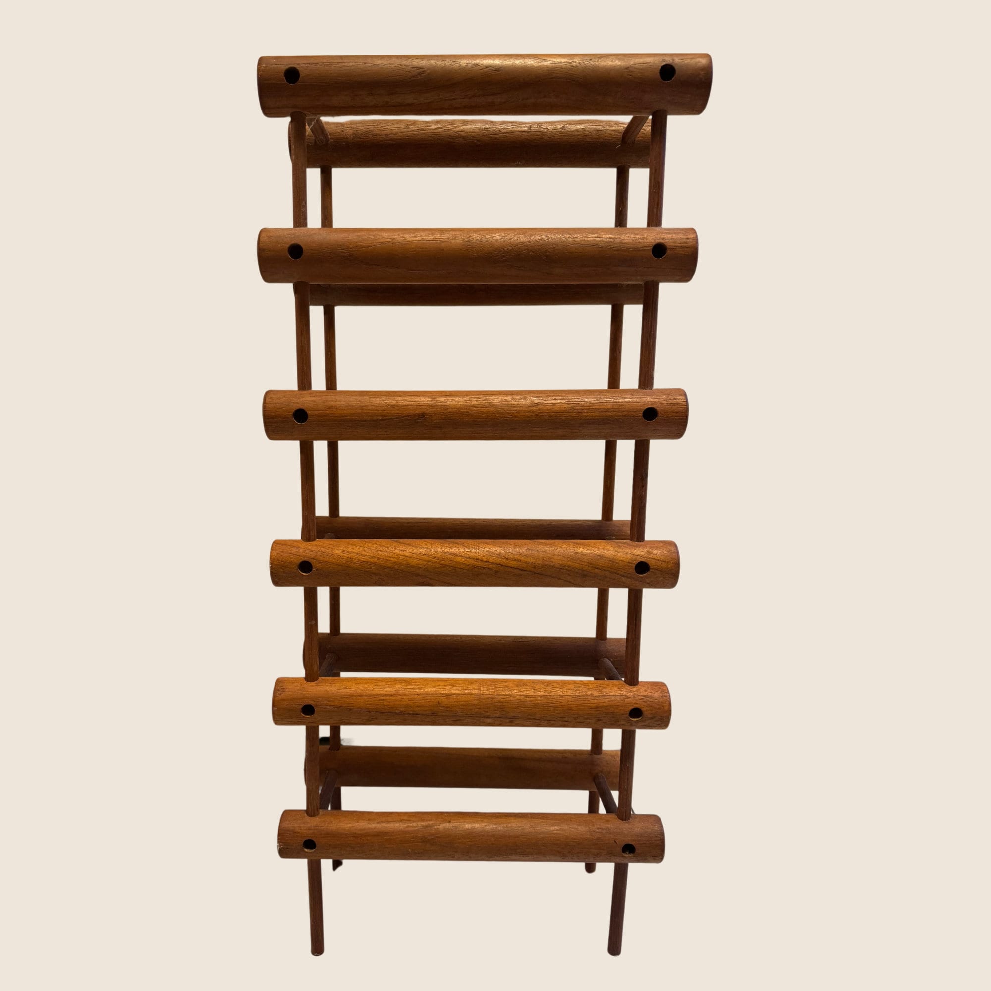 Mid 20th Century Teak Wood Wine Rack by Nissen Langaa, Made in Denmark ...