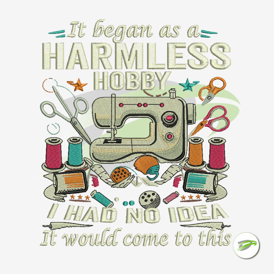 Harmless Hobby Embroidery Design - Etsy