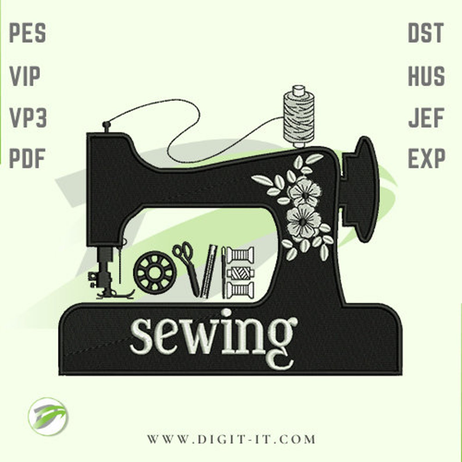 Sewing Machine Digital Embroidery Design - Etsy