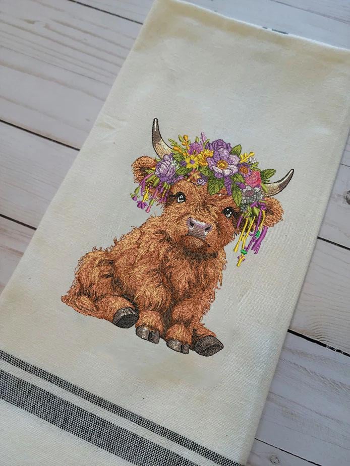 Highland Calf Digital Embroidery Design - Etsy