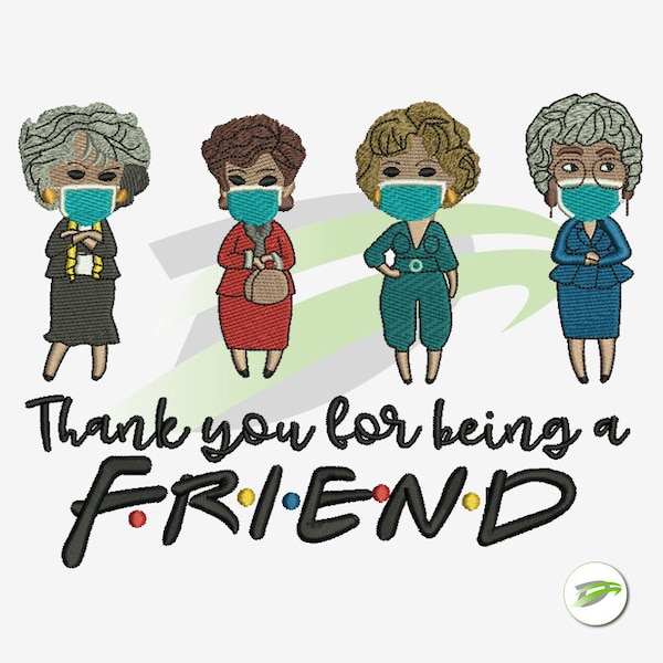 Golden Girls Embroidery Design - Etsy