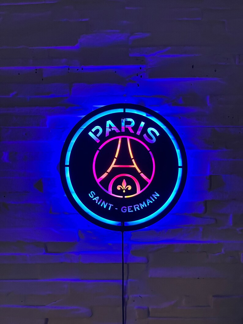 PSG Logo Led Sign Football Team Logo Wall Decor Christmas - Etsy