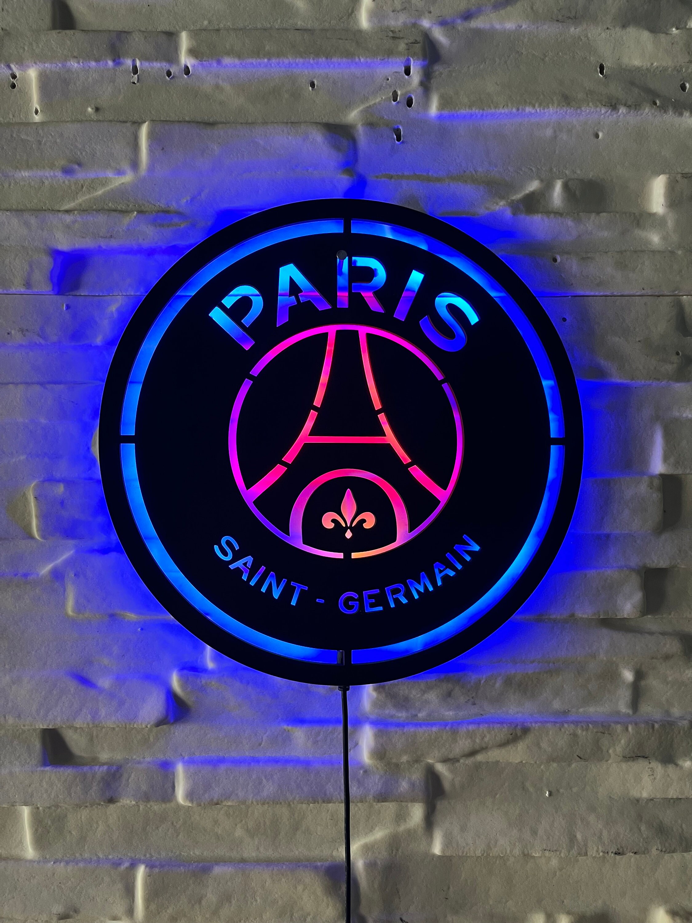 PSG Logo Led Sign Football Team Logo Wall Decor Christmas - Etsy