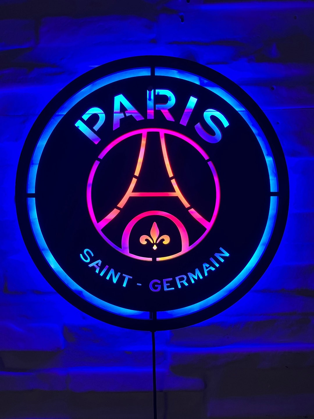 PSG Logo Led Sign Football Team Logo Wall Decor Christmas - Etsy