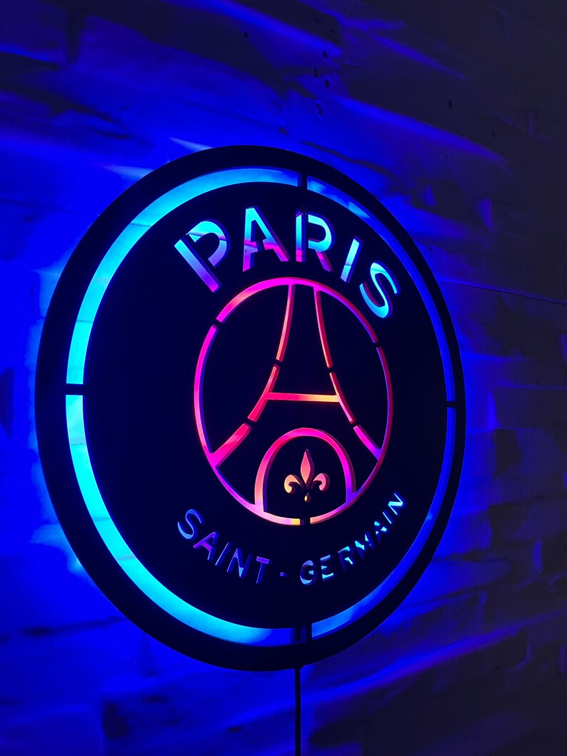 PSG Logo Led Sign Football Team Logo Wall Decor Christmas - Etsy