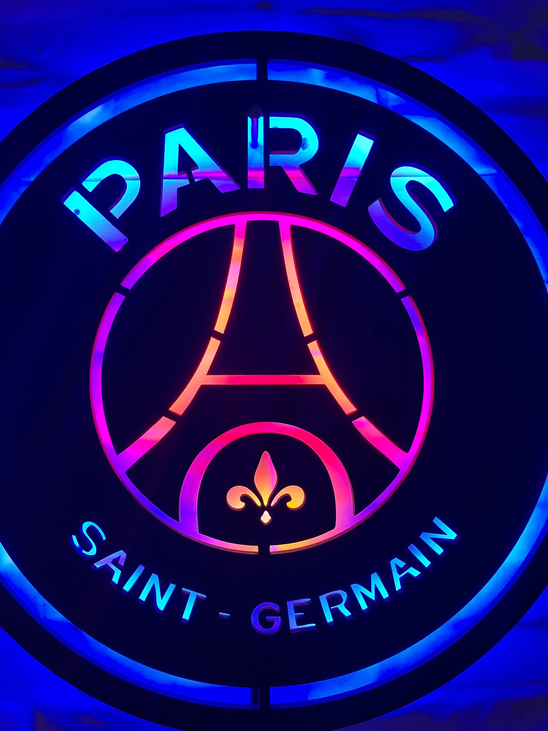 PSG Logo Led Sign Football Team Logo Wall Decor Christmas - Etsy