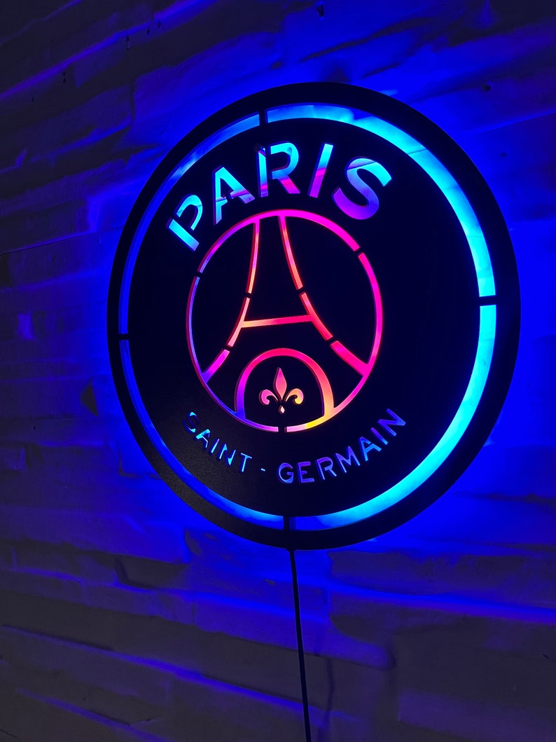 PSG Logo Led Sign Football Team Logo Wall Decor Christmas - Etsy