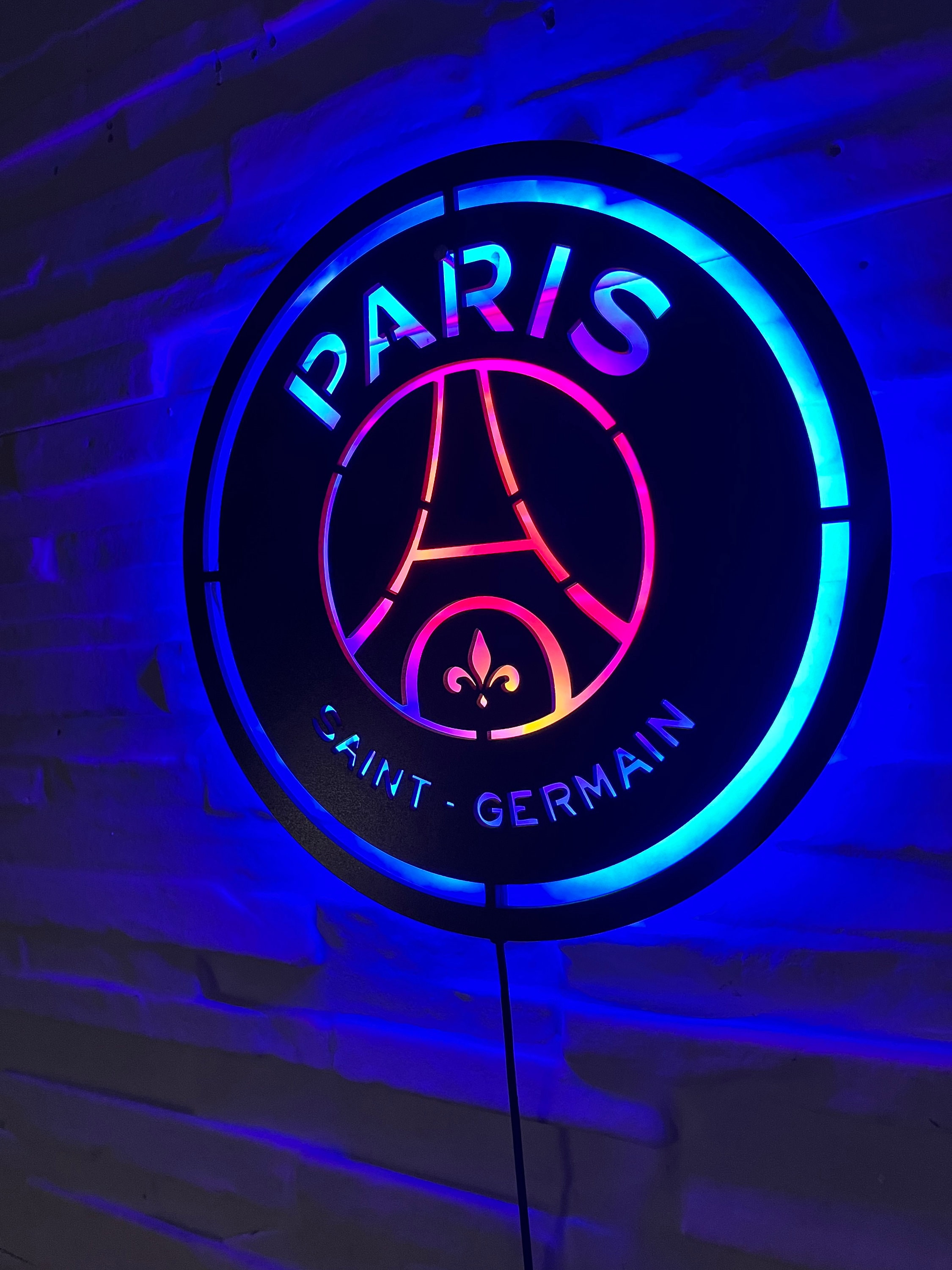 PSG Logo Led Sign Football Team Logo Wall Decor Christmas - Etsy