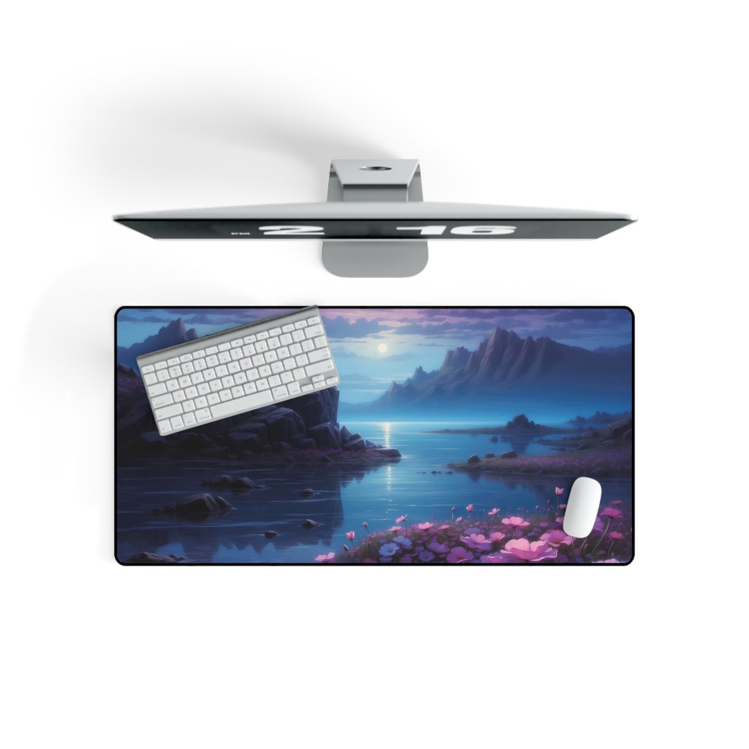 Magical Forest Planet Desk Mat for Gamers, Anime-inspired Space Scene ...