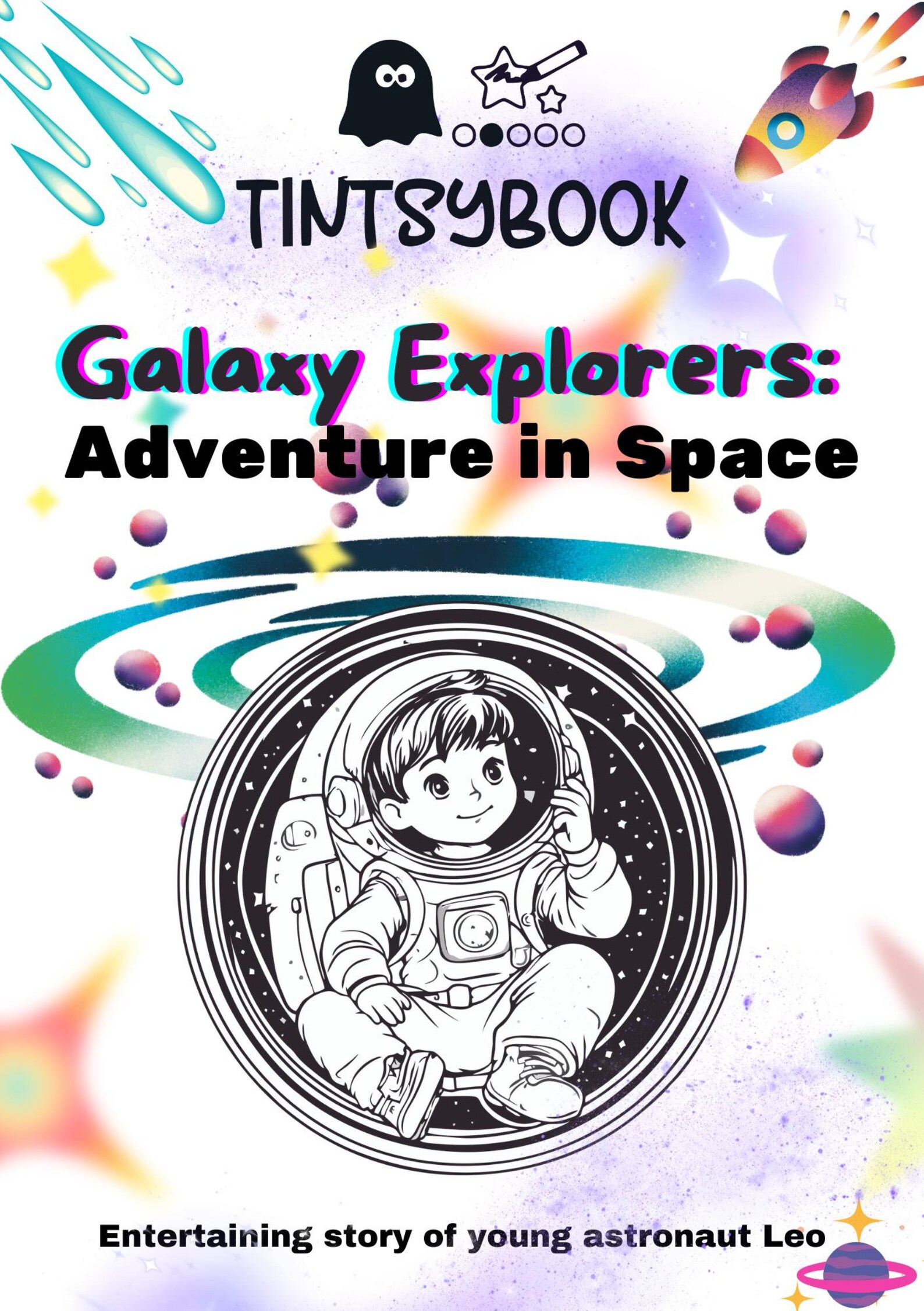 Space Coloring Book, Cosmic Coloring Pages, Galaxy, Space Adventure ...