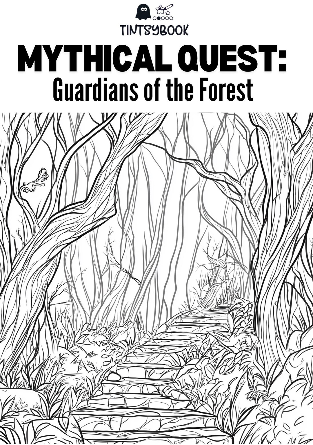 Mythical Quest Coloring Book, Fantasy Story Coloring Pages, Kids ...