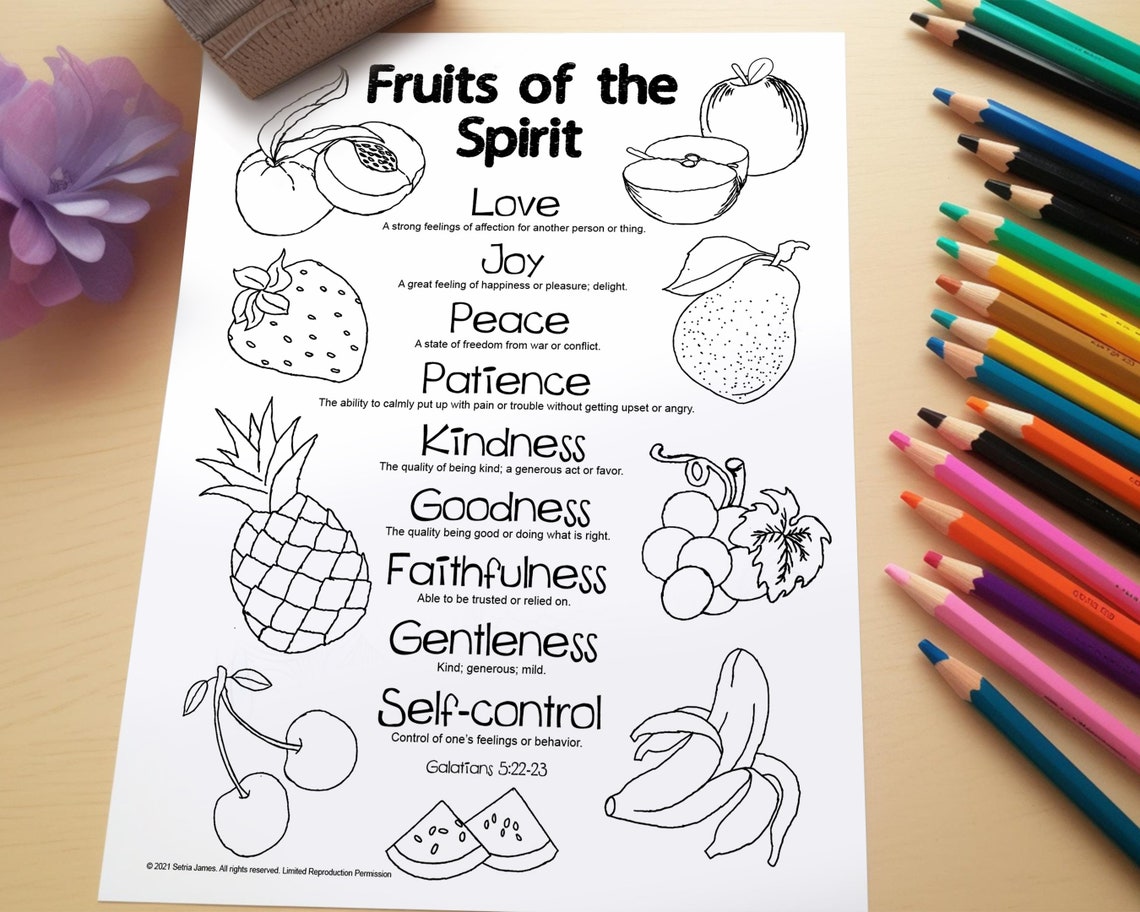 Fruits of the Spirit Sunday School Posters Fruit of the Spirit Teacher ...